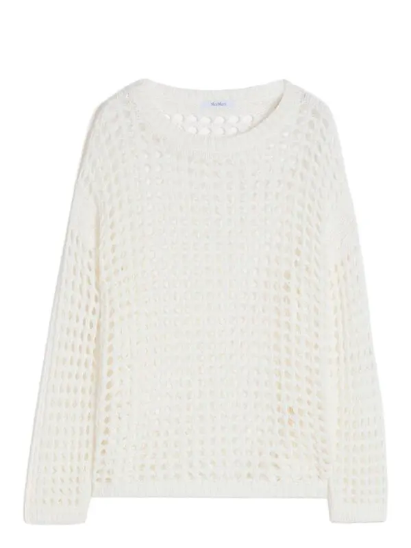 Max Mara Cotton Mesh Jumper - Optical White