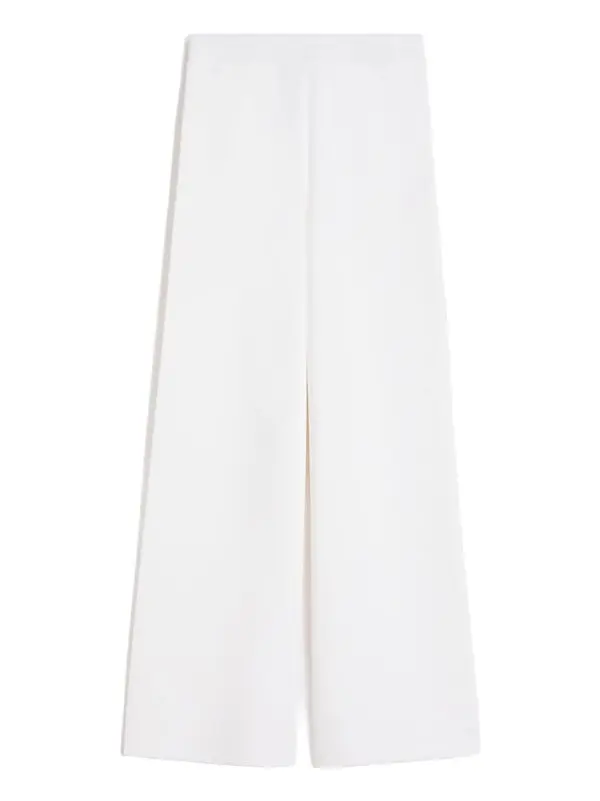 Max Mara Viscose Crêpe Yarn Trousers - Optical White