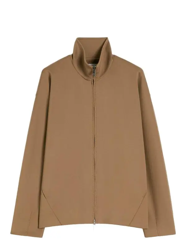 Max Mara Boxy Scuba Jersey Jacket - Brown