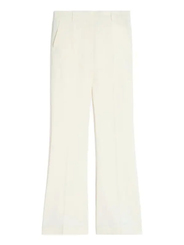 Max Mara Slim-fit Flared Trousers - Ivory