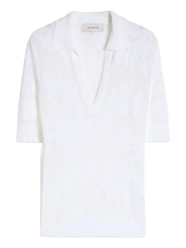 Max Mara Stretch Cotton Polo Shirt - White
