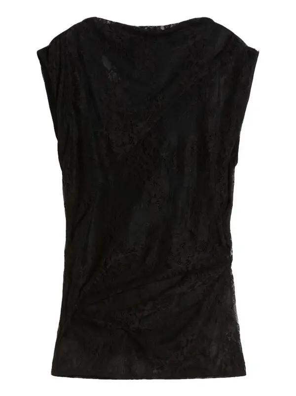 Max Mara Lace Sleeveless Top - Black