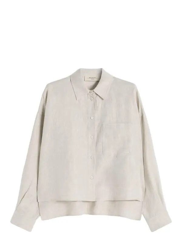 Max Mara Linen Canvas Shirt Jacket - Ecru