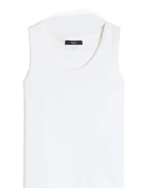 Max Mara Stretch Cotton Top - White