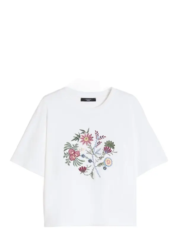 Max Mara Printed Cotton Jersey T-shirt - White