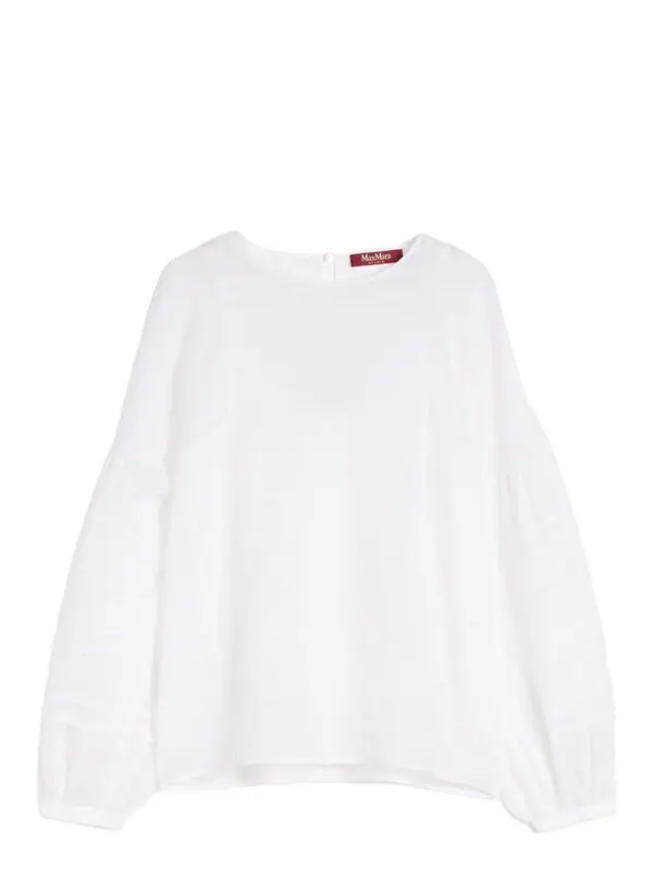 Max Mara Ramie Gauze Blouse - White