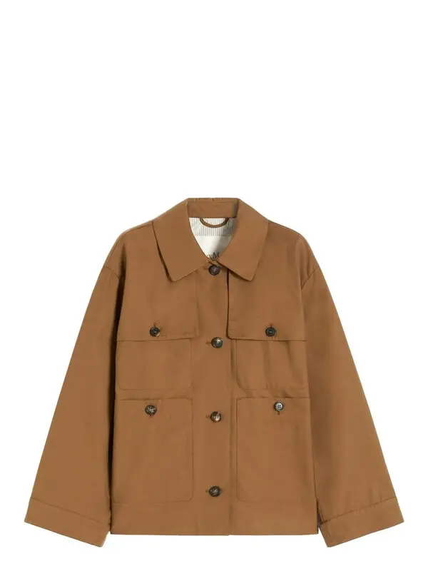 Max Mara Water-repellent Cotton-blend Twill Jacket - Tobacco