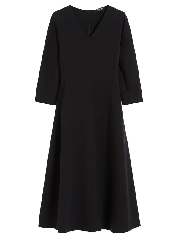 Max Mara Stretch Jersey Fit-and-flare Dress - Black
