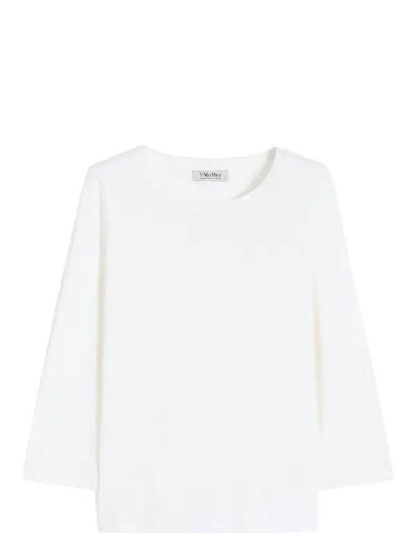 Max Mara Cotton Blend Knit T-shirt - White