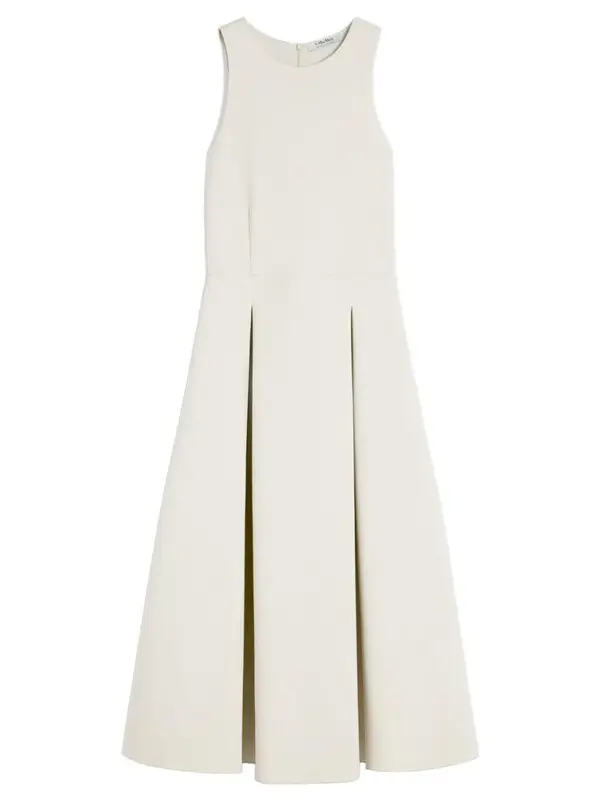 Max Mara Long Fit-and-flare Scuba Jersey Dress - Beige