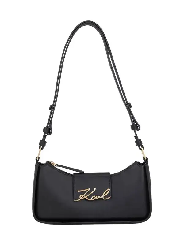 Karl Lagerfeld Logo-plaque Shoulder Bag - Black