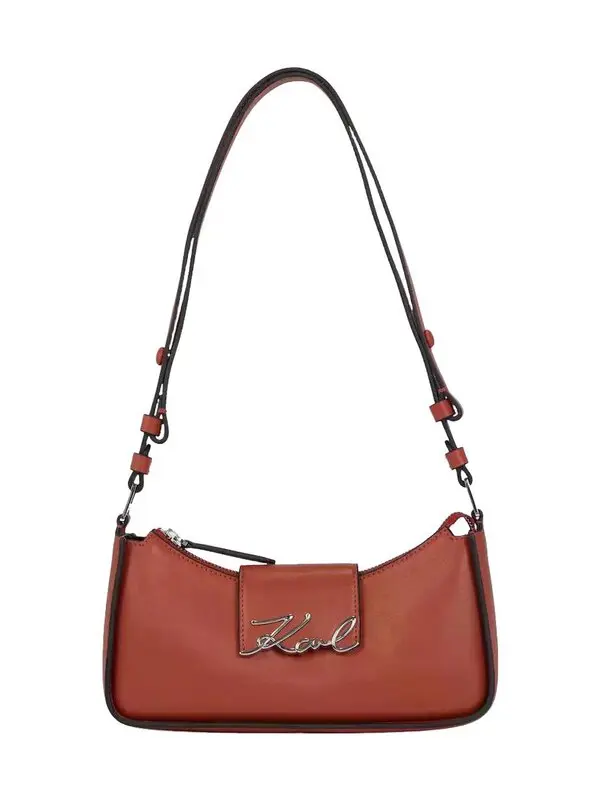 Karl Lagerfeld Logo-plaque Shoulder Bag - Red