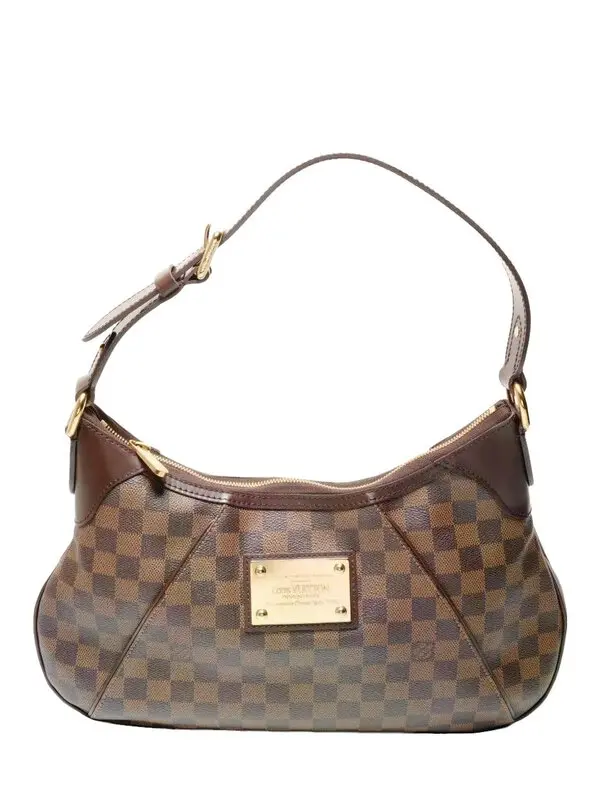 LOUIS VUITTON 2008 Gm Thames Check Shoulder Bag - Brown