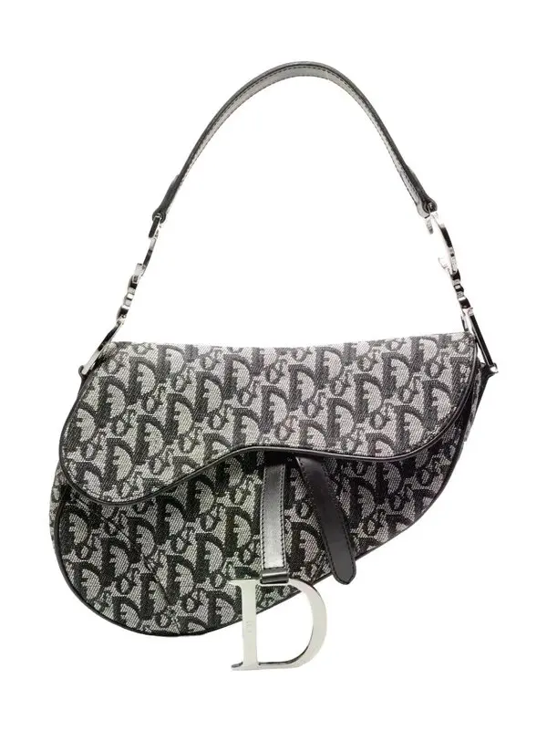 Dior 2002 Saddle Trotter Shoulder Bag - Grey