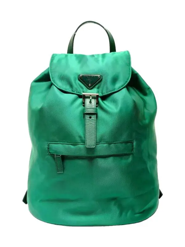 Prada 2000-2010 Buckle Backpack - Green
