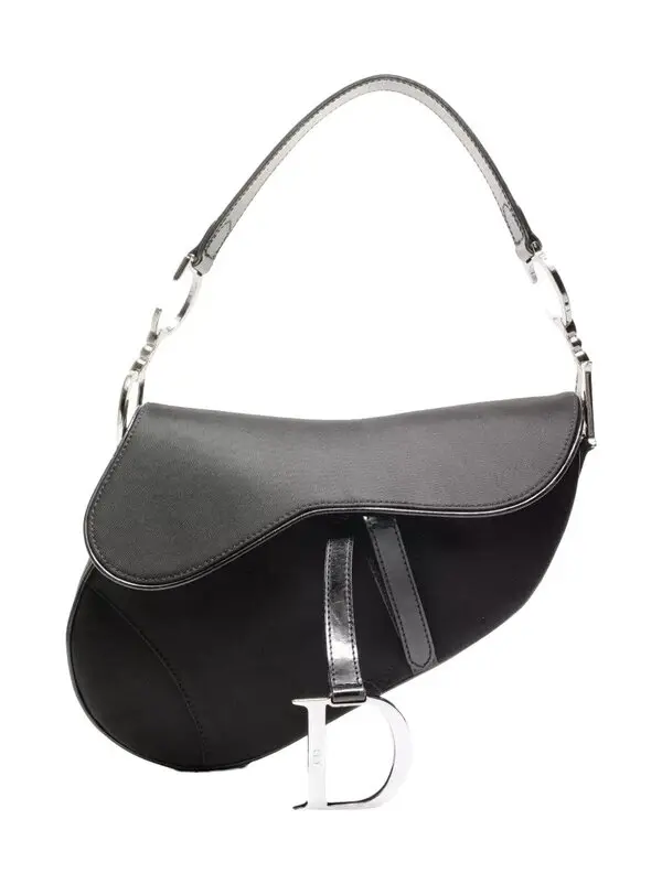 Dior 2001 Trotter Saddle Shoulder Bag - Black