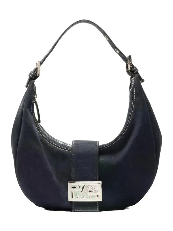 Fendi 2000-2015 Mamma Half-moon-shape Bag - Blue