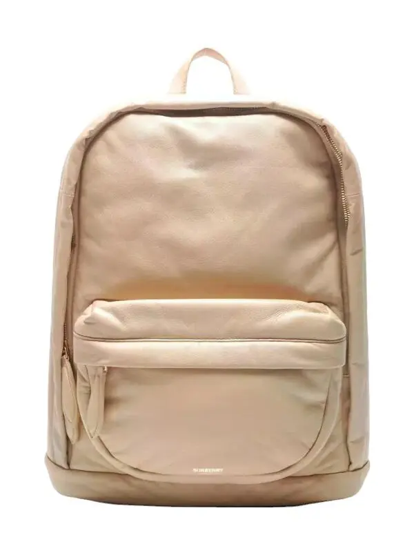 Burberry Pocket Leather Backpack - Neutrals