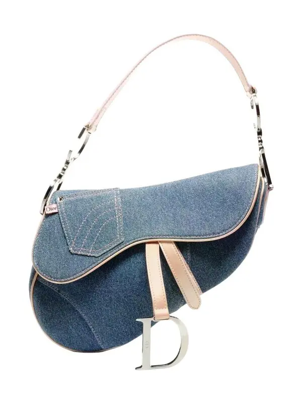 Dior 2002 Denim Saddle Bag - Blue