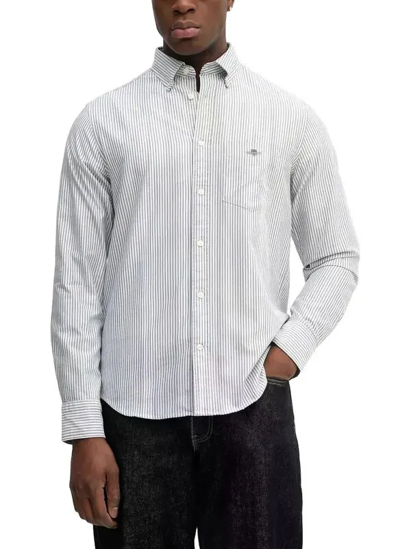 Gant Oxford Striped Pocket Shirt - White