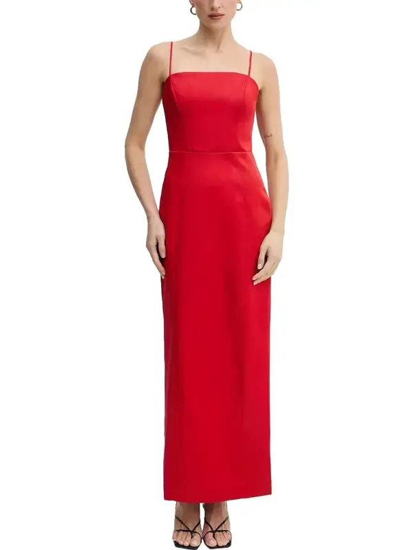 Bardot Lucille Slip Split Dress - Red