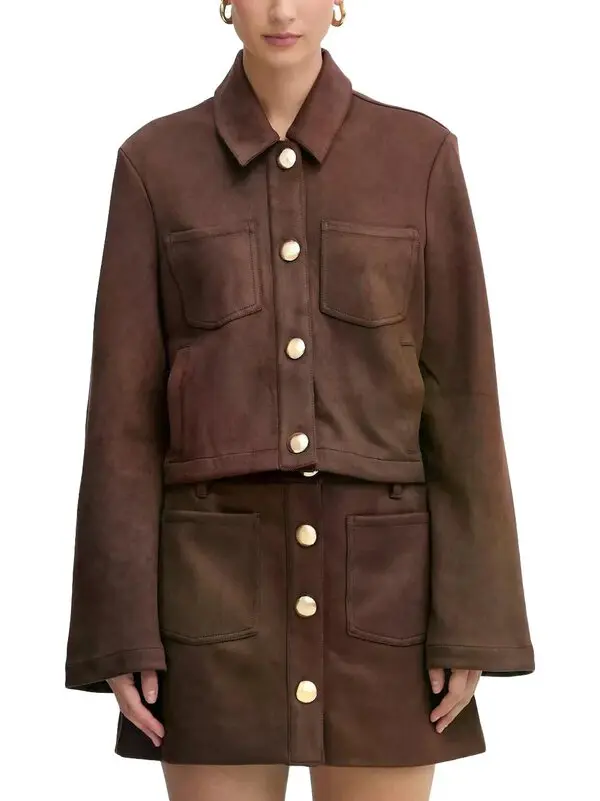Bardot Lorenzo Vegana Button Pockets Jacket - Brown