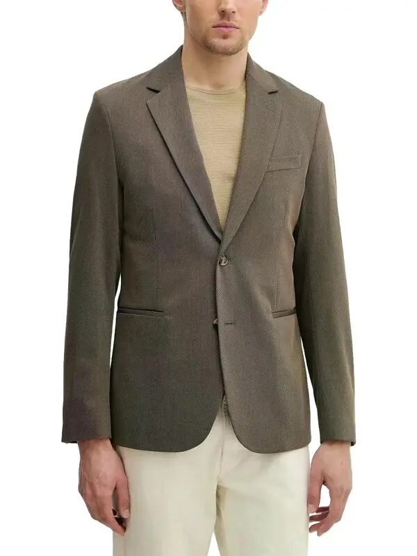 Sisley Single-breasted Blazer - Brown