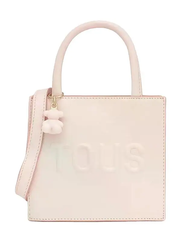 TOUS Mini Embossed Charm Tote Bag - Pink