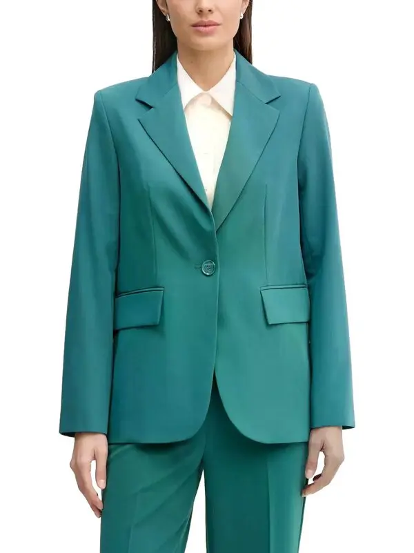 Sisley Single-breasted Flap-pocket Blazer - Green