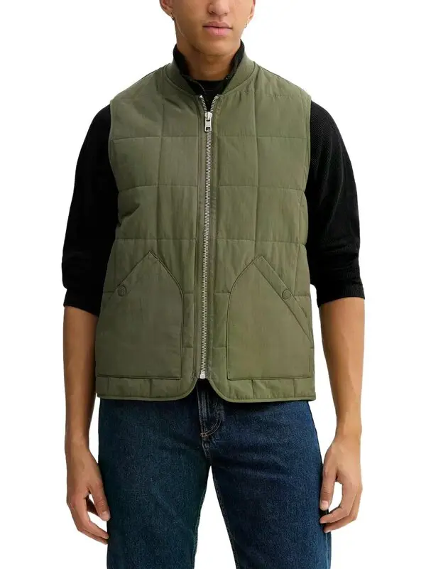 Marc O'polo Quilted Water-repellent Vest - Green