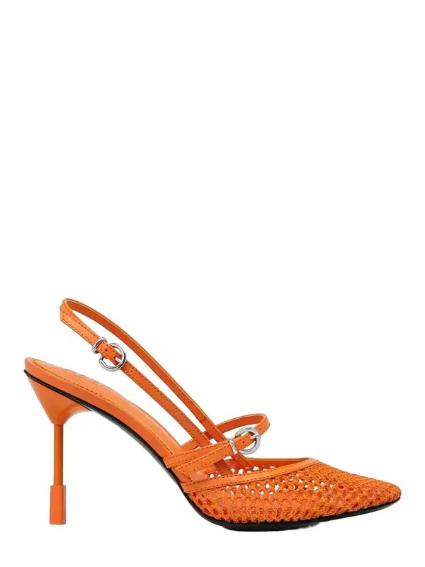 MSGM Mesh Strap Pumps - Orange