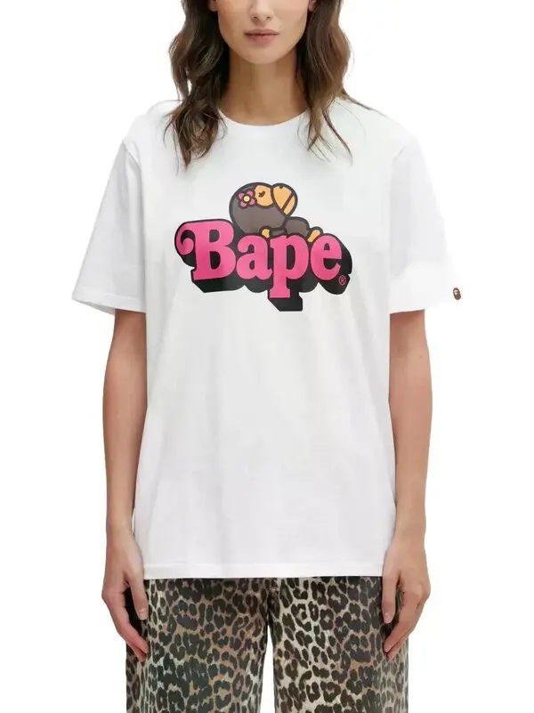 A BATHING APE Logo-print T-shirt - White