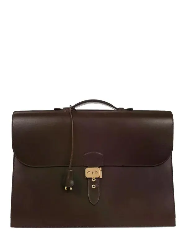 Hermès 2002 Sac A Depeches 38 Tote Bag - Brown