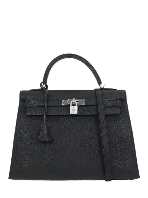 Hermès 2008 32 Kelly Sellier Two-way Tote Bag - Black