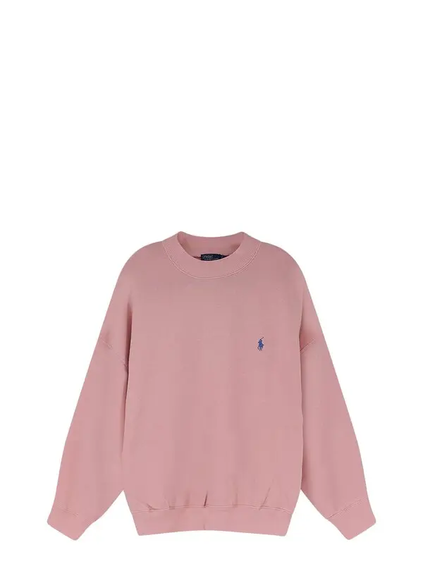 Polo Ralph Lauren Cotton Blend Sweatshirt With Embroidered Logo - Pink