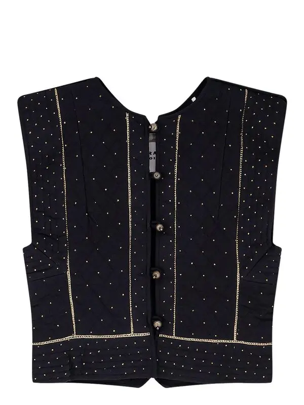 MARANT ETOILE Volana Padded And Quilted Vest - Black