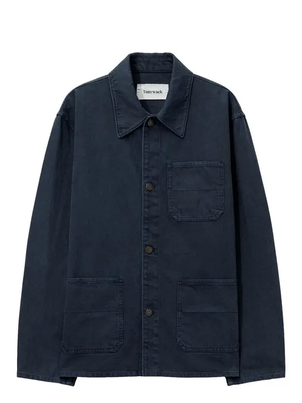 TONYWACK Cotton Jacket With Denim Effect - Blue