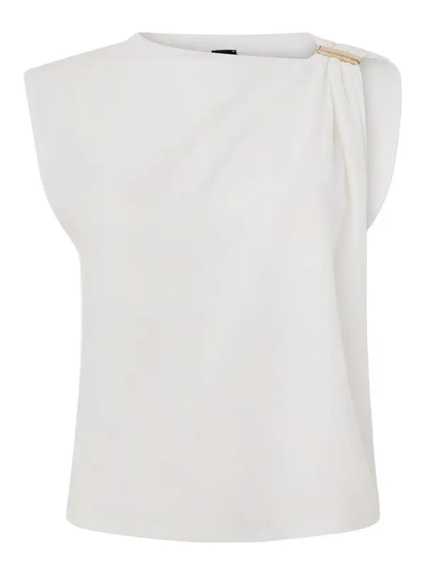 Pinko Stretch Cotton Melody Top - White