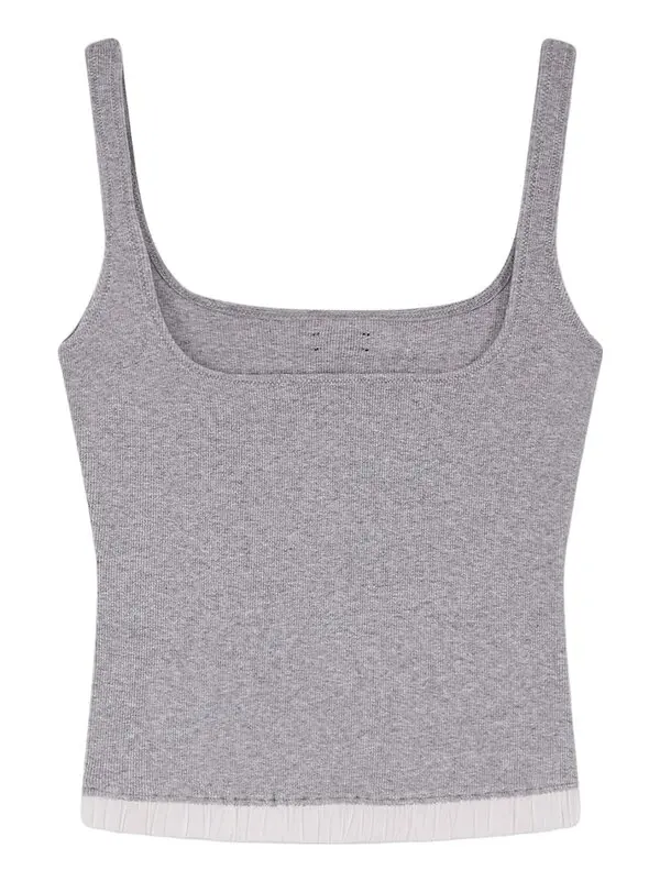 ENTIRE STUDIOS Ribbed Cotton Tank Top - Grey