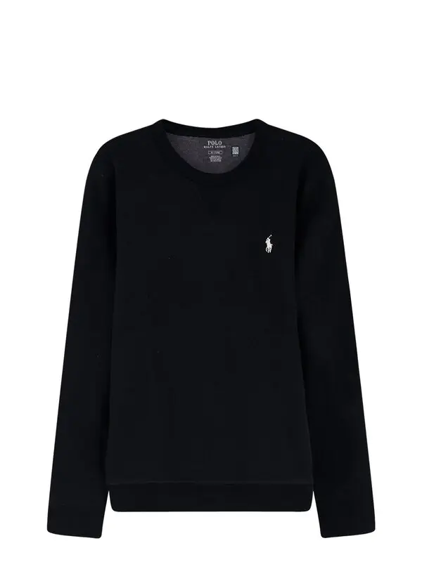 Polo Ralph Lauren Cotton Blend Sweatshirt With Embroidered Logo - Black