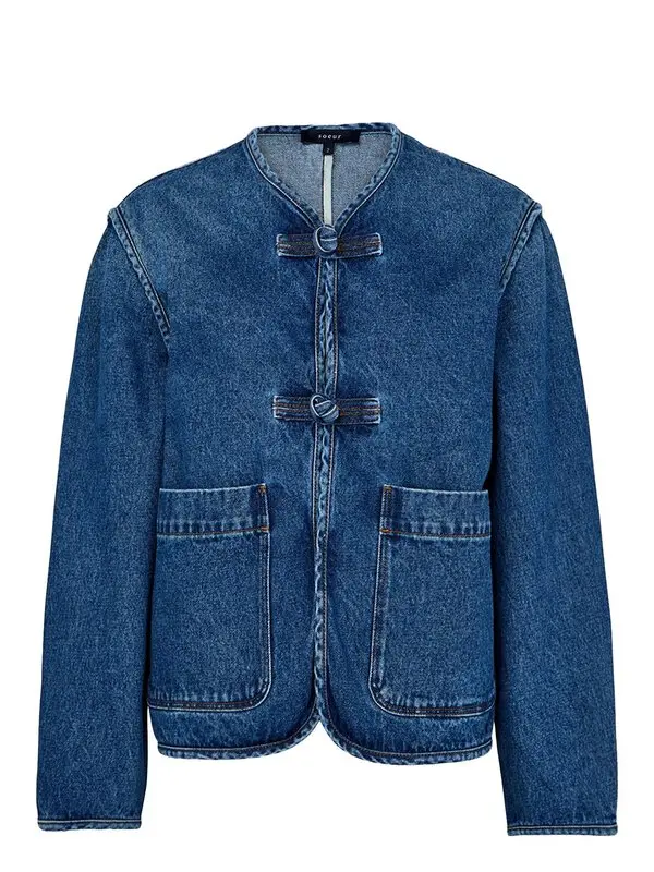 Soeur Agatha Recycled Cotton Jacket - Blue