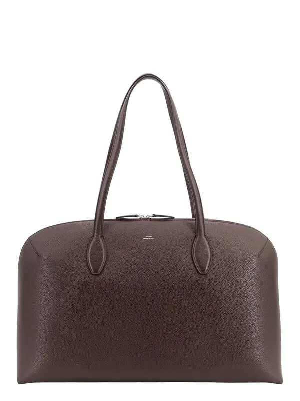 TOTEME Engraved Suede Handbag - Brown