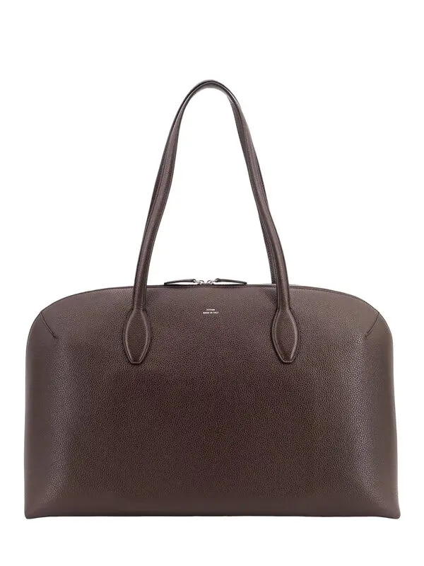 TOTEME Engraved Suede Handbag - Brown