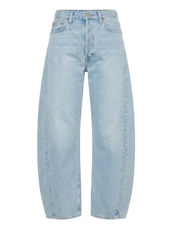 AGOLDE Luna Pierced Taper Jeans - Light Blue Wash