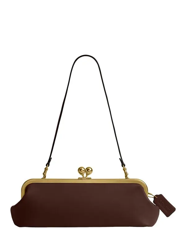 COACH Kisslock Frame Bag 30 - Brass/maple