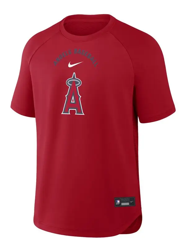 Nike Los Angeles Angels Authentic Collection Batting Practice Pregame Dri-fit Mlb Top - Red