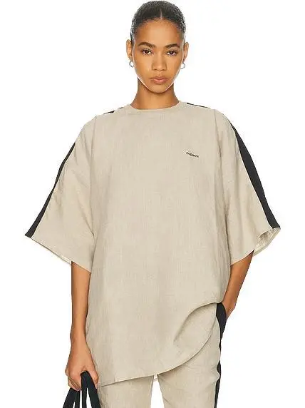 Coperni Zero Waste Tee Linen Blend - Beige