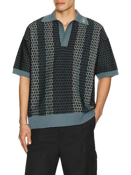 Amiri Striped Polo - Blue