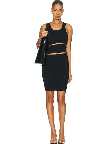 Coperni Spiral Tank Dress - Black