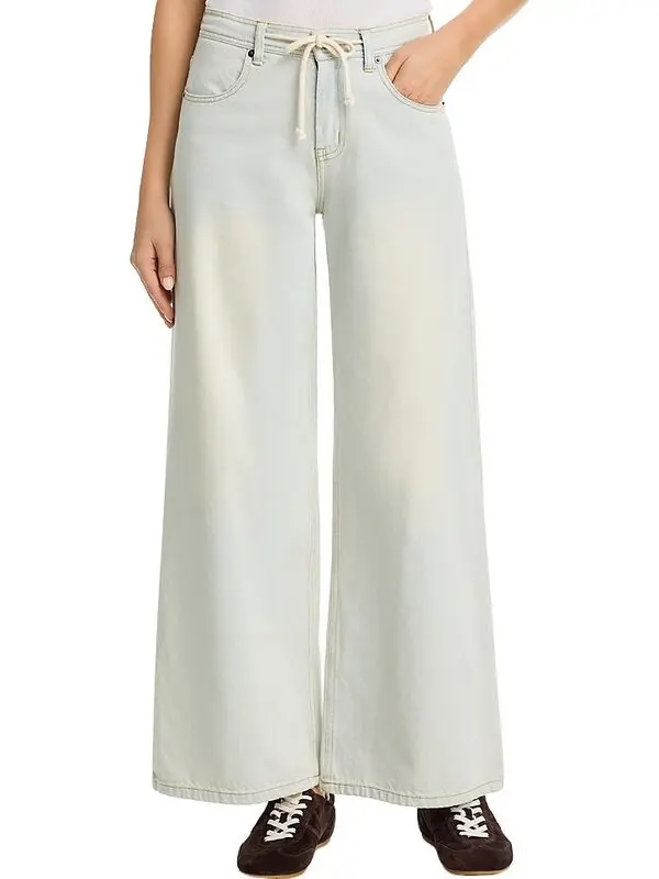 Vintage Havana Stretch Denim Wide Leg Pants - Salt Wash